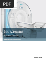 GE MRI Acronym Chart QRG | PDF | Imaging | Magnetic Resonance Imaging