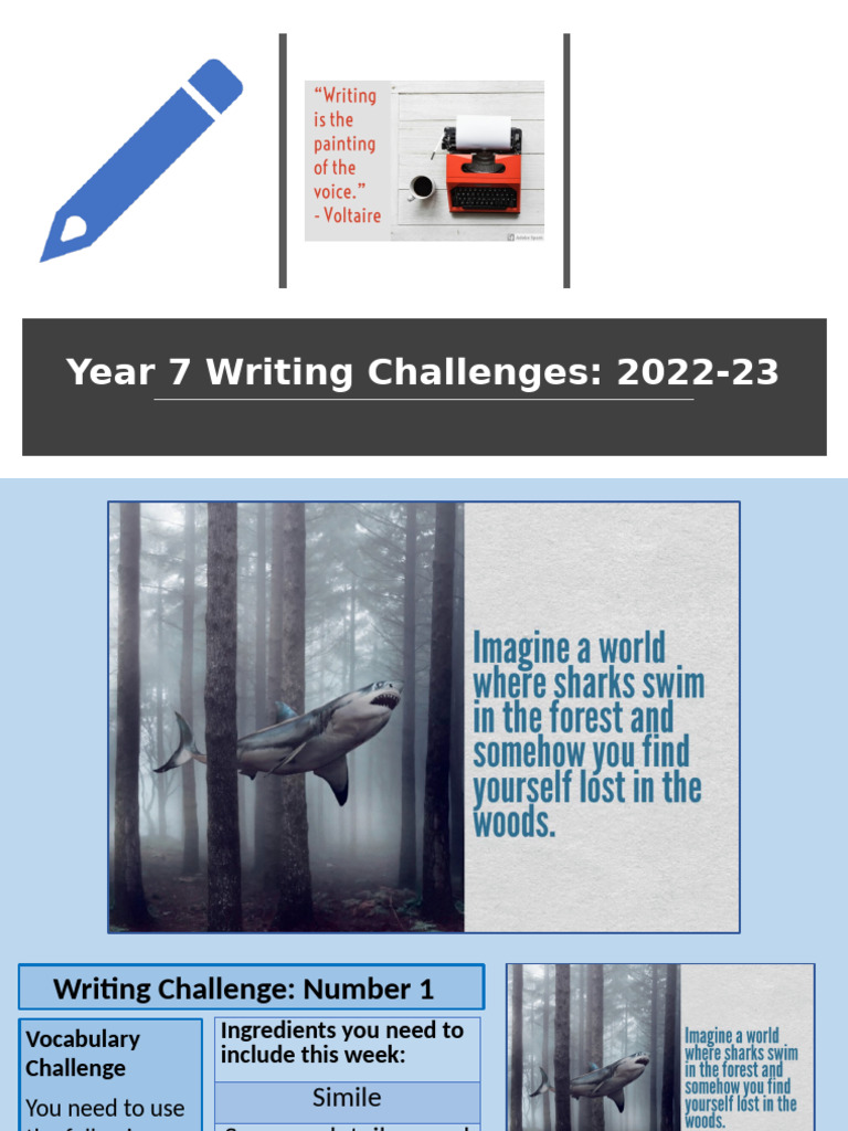 Year 7 Writing Challenges | PDF | Sentence (Linguistics) | Clause