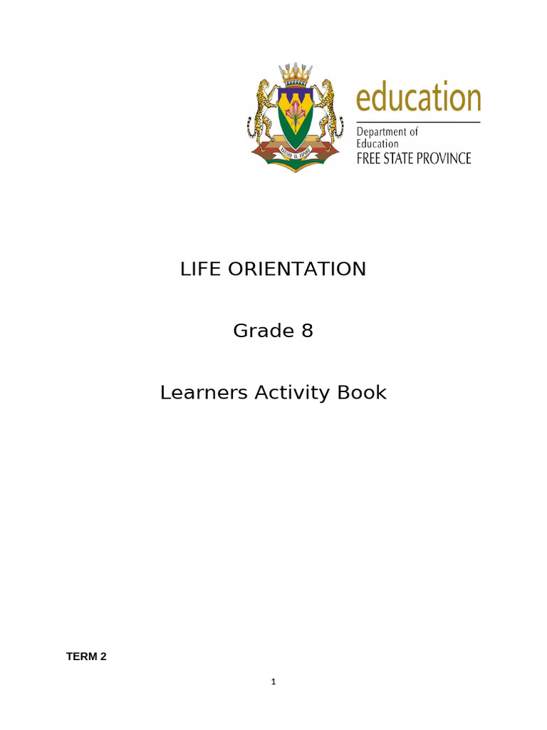Grade 8 Life Orientation Activities | PDF | Substance Abuse | Learning ...