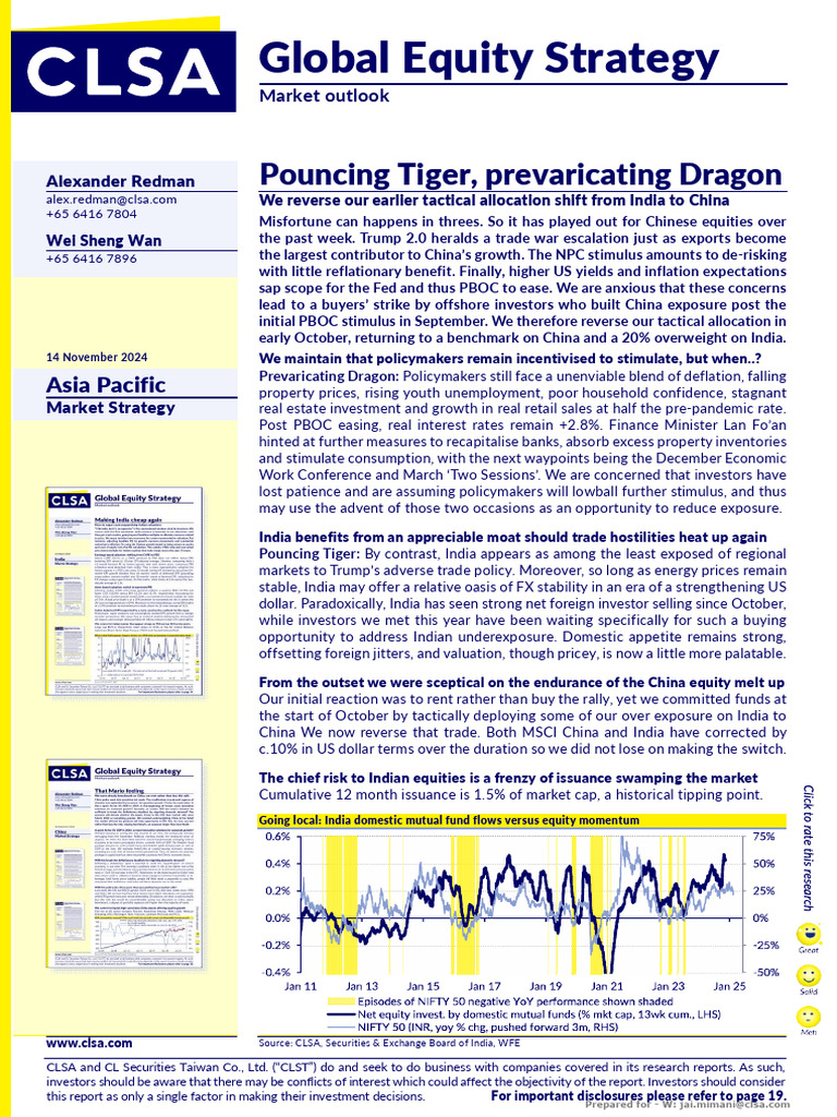 CLSA Global-Equity-Strategy Document | PDF | Deflation | Exports