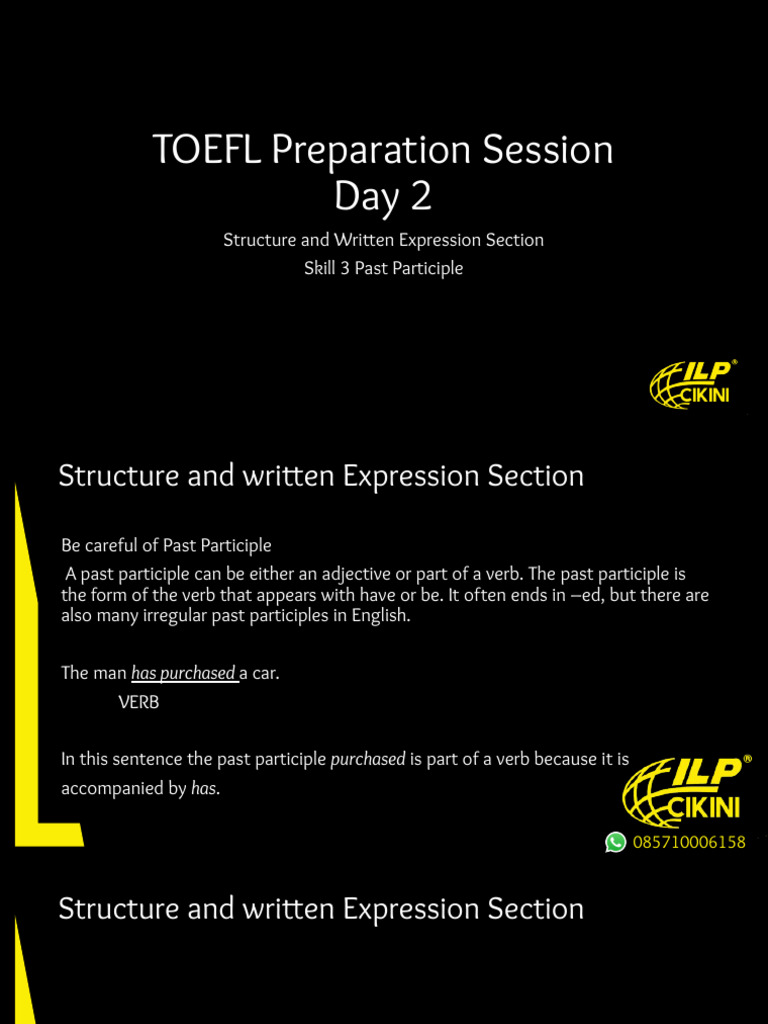 Day2 (3) Toefl Prep | PDF | Verb | Language Families