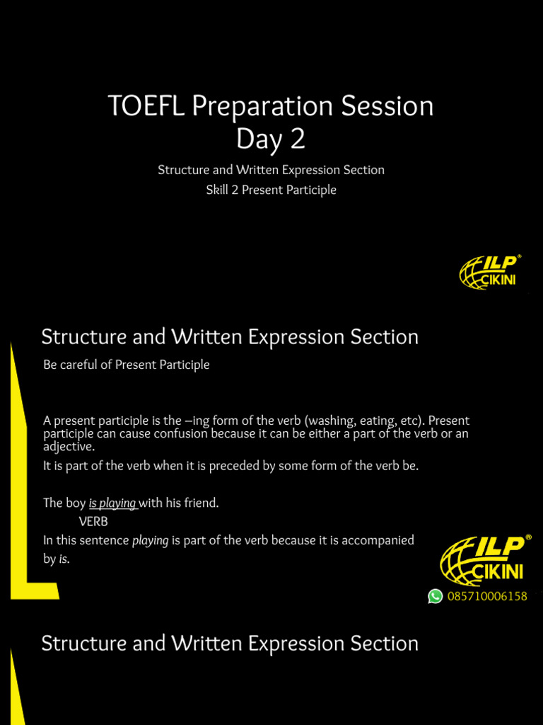 Day2 (2) Toefl Prep | PDF | Verb | Morphology