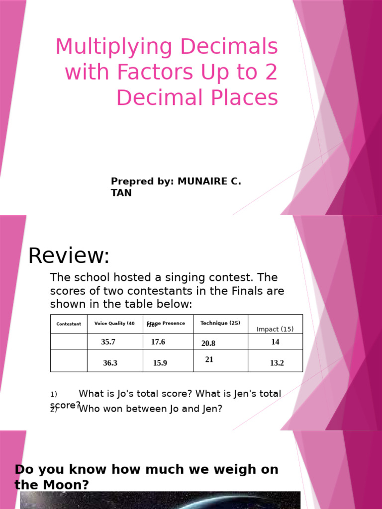 Multiplying Decimals With Factors Up To 2 Decimal Cot1 | PDF