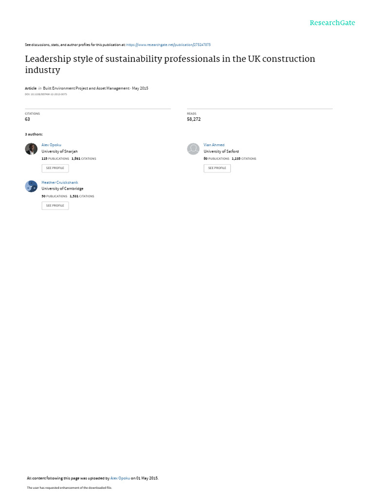 LeadershipStyle BEPAM | PDF | Leadership | Transformational Leadership