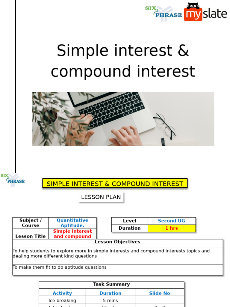 Simple Interest - Compound Interest | PDF | Interest | Compound Interest