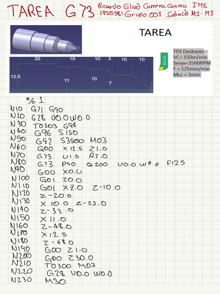 Tarea CNC G73 1855381 | PDF