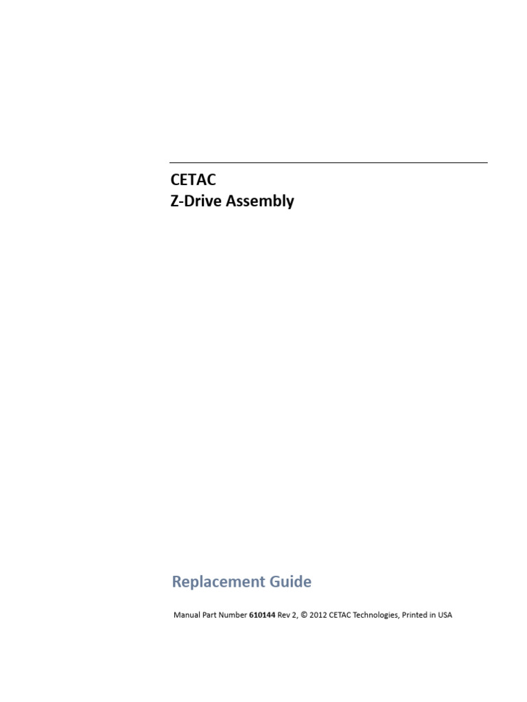 Autosampler Z-Drive Replacement Guide | PDF | Nut (Hardware) | Screw