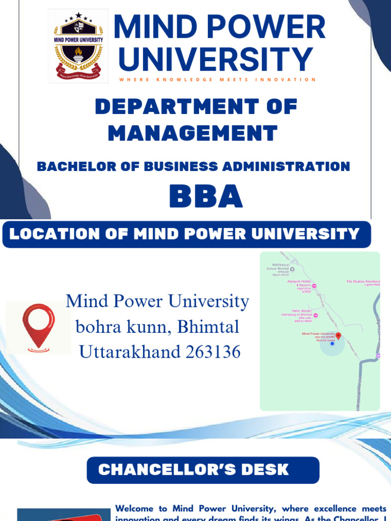 Mind Power University: Department of Management | PDF