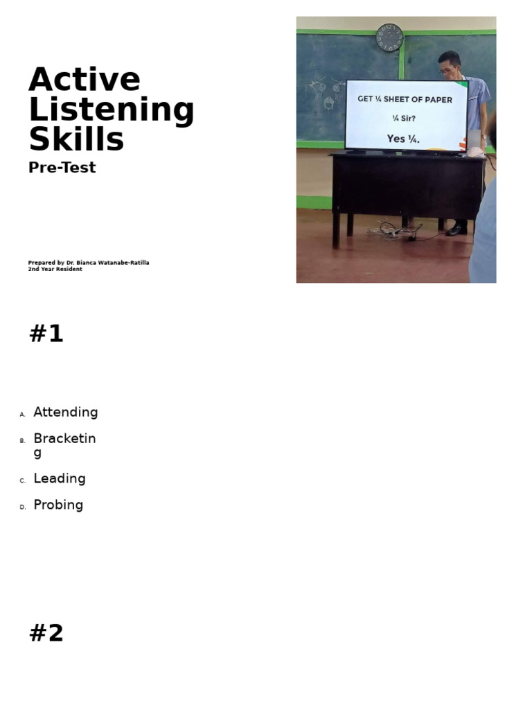 Active Listening Skills | PDF