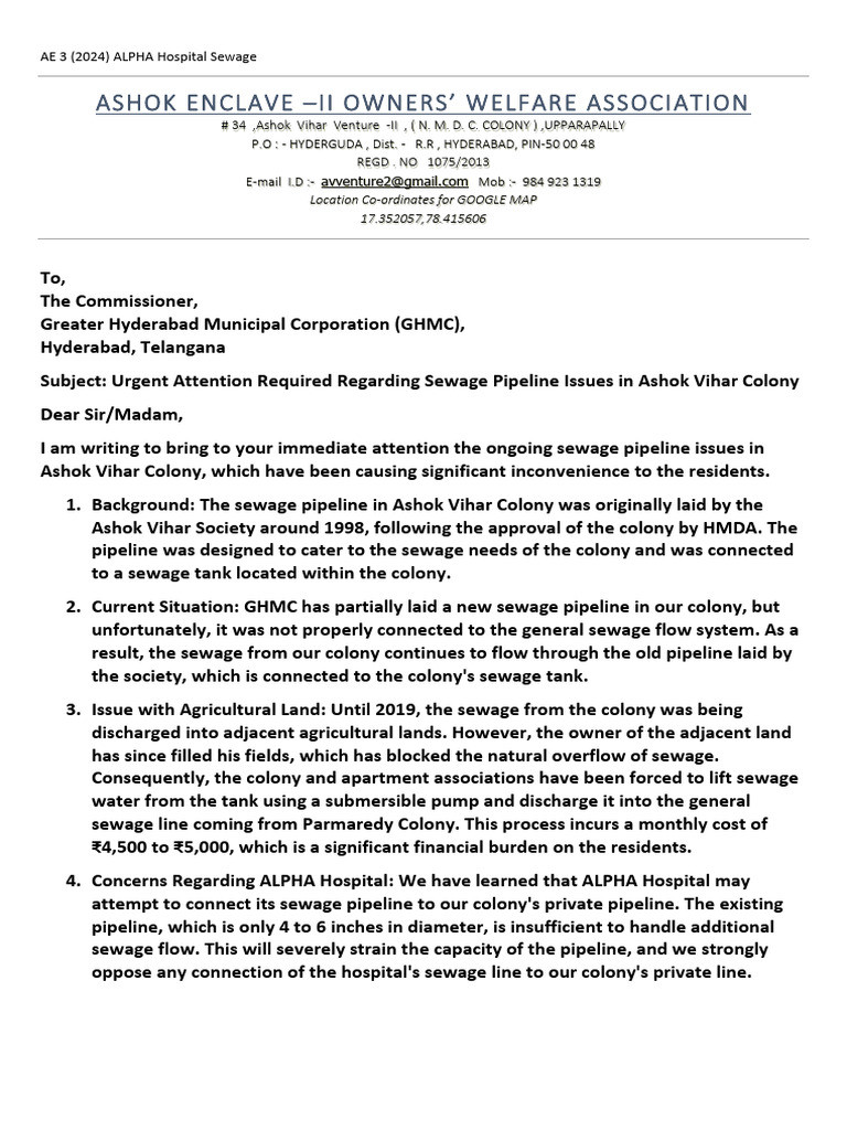 A E 3 (2024) Alpha Hospital Sewage | PDF