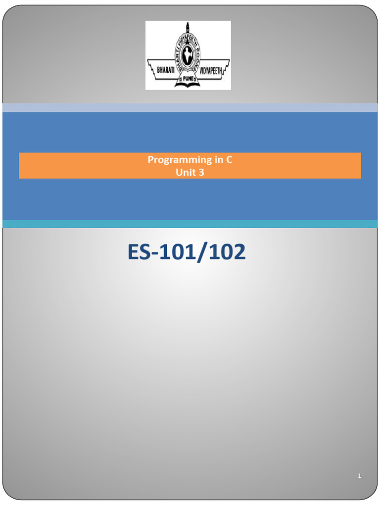 Unit 3 Programming In C Notes Pdf Pointer Computer Programming Data Type 3039