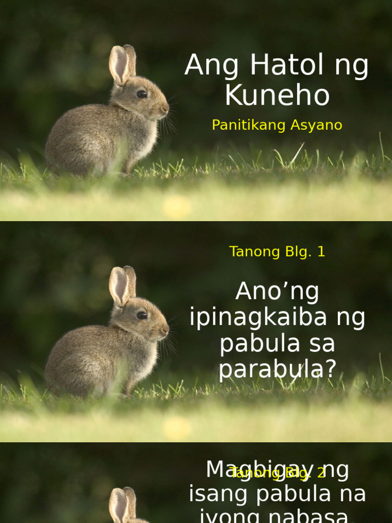 Aralin 9 - Ang Hatol NG Kuneho | PDF