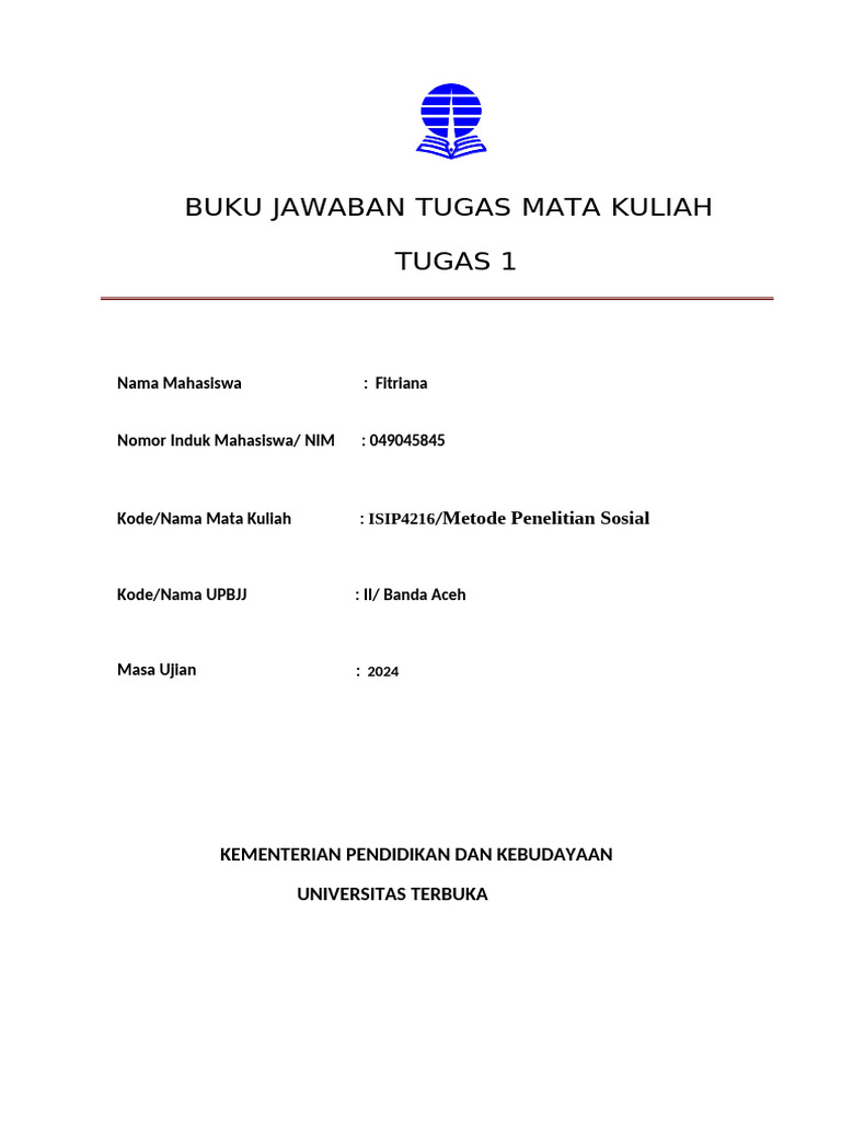 Tugas 1 Metode Penelitian Sosial | PDF Tugas 1 Metode Penelitian Sosial | PDF