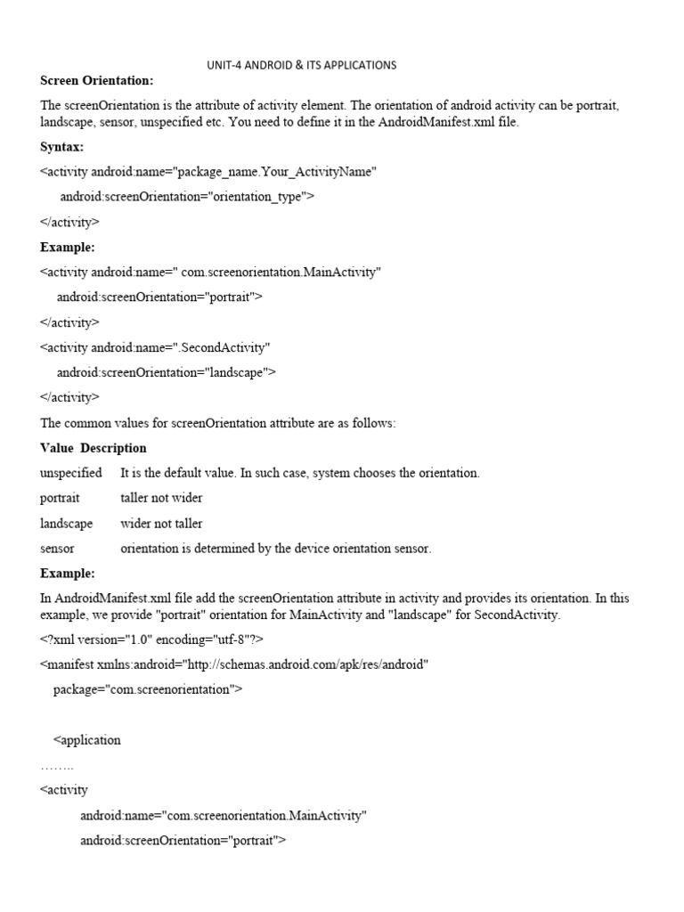 Unit4 Android Programming | PDF | Computer File | Android (Operating ... Unit4 Android Programming | PDF | Computer File | Android (Operating ...