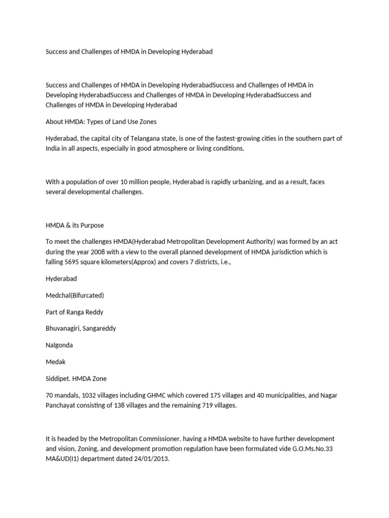 Hmda Master Plan & Zones | PDF | Business | Technology & Engineering