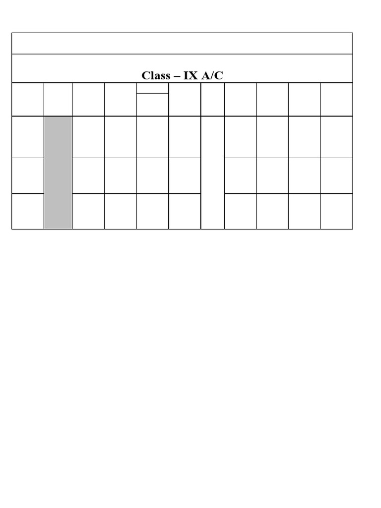Online Timetable Ix A & C (2024-25) | PDF