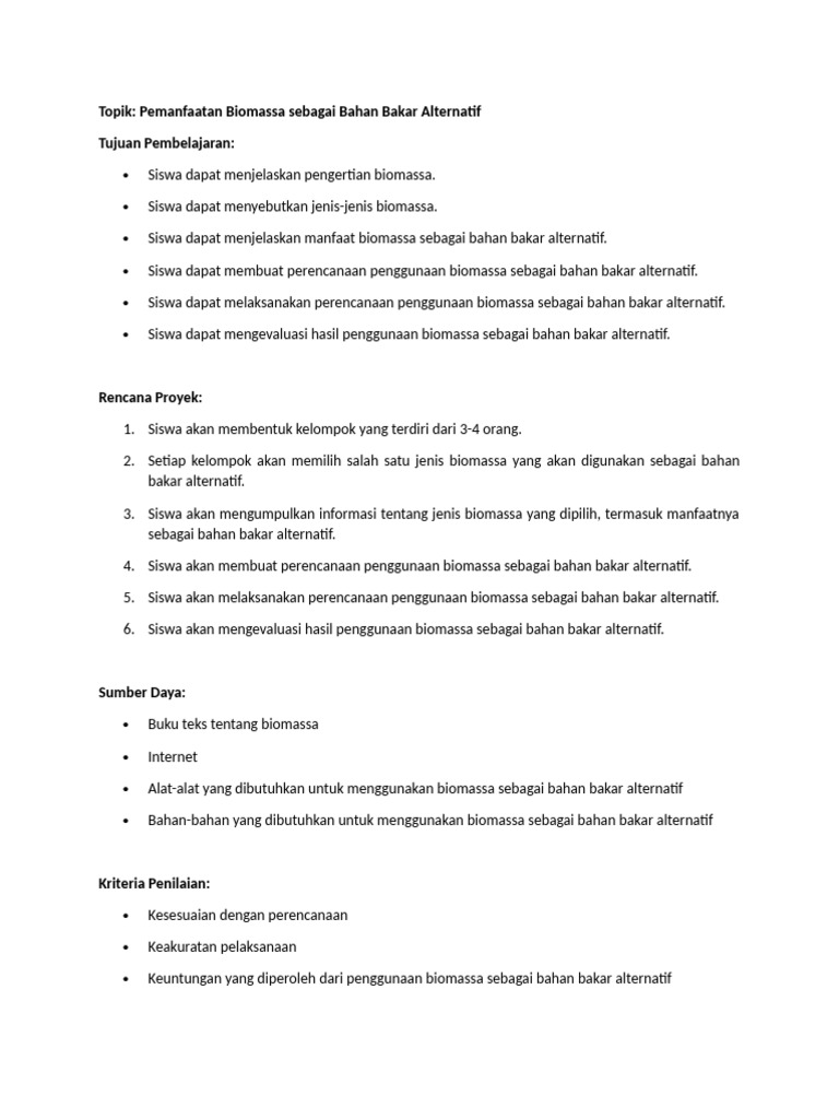Contoh - PBL TBM | PDF