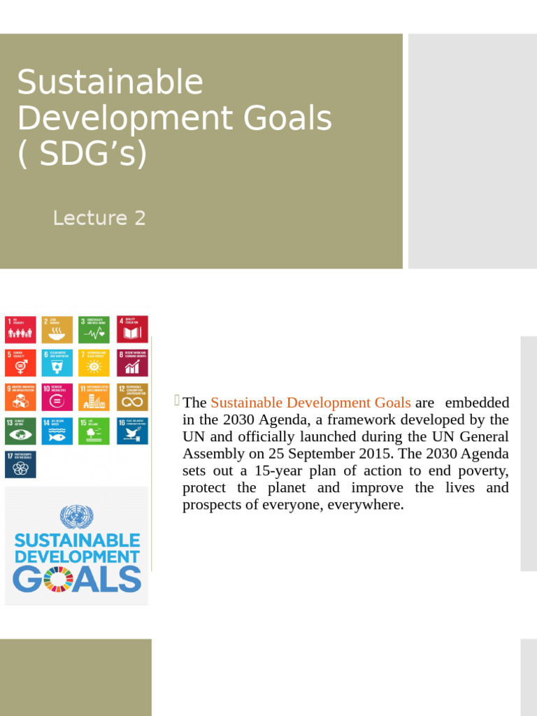 Sustainable Development Goals (SDG'S) | PDF | Sustainability ...