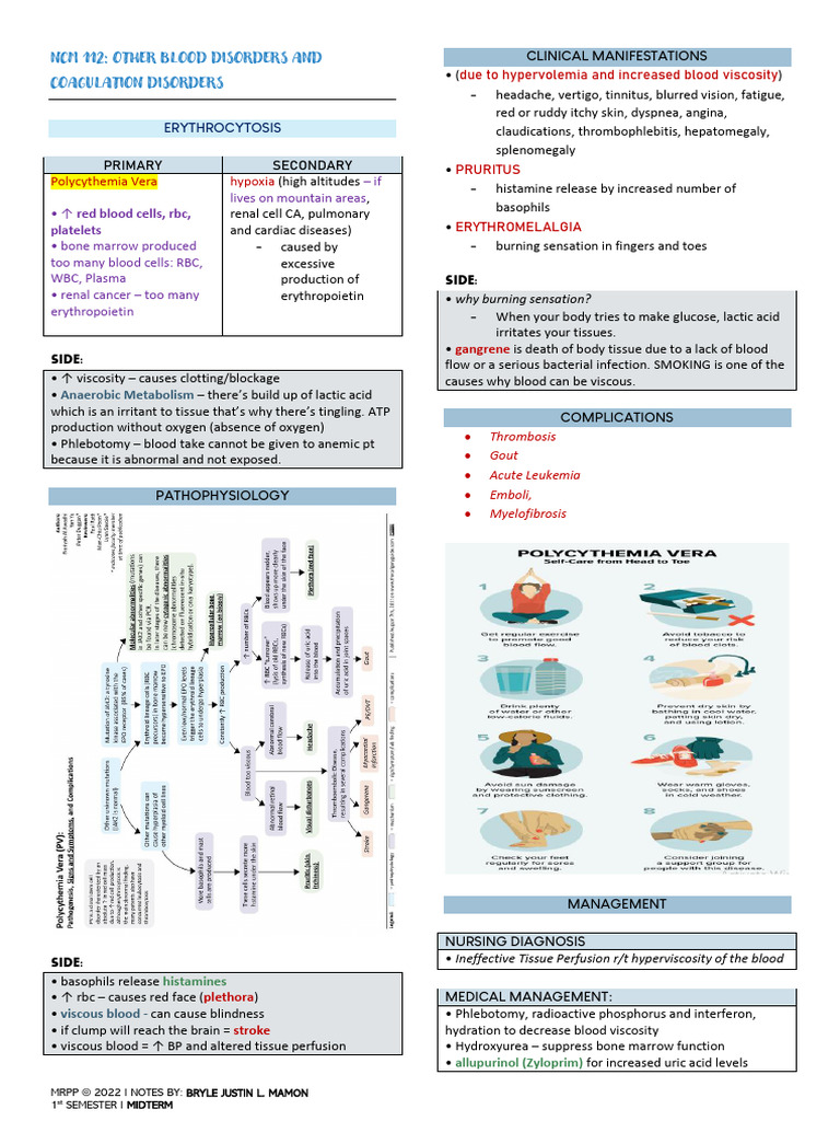 NCM 112 - Other Blood Disorders and Coagulation Disorders | PDF ...