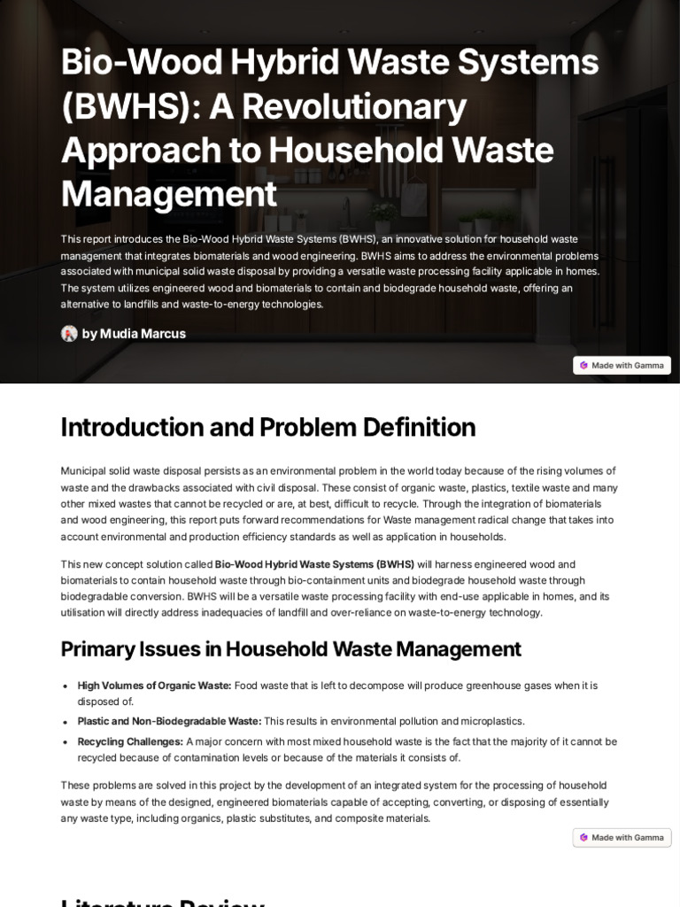 Eco-Friendly Home Waste Solution | PDF | Waste Management | Waste
