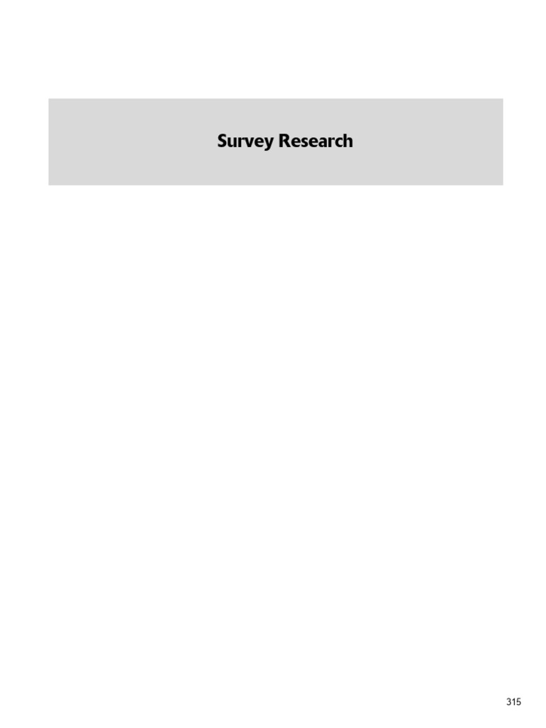 Survey Research | PDF | Survey Methodology | Questionnaire