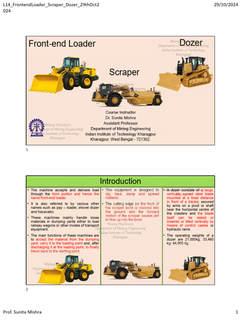 L15 FrontendLoader Scraper Dozer 29thoct2024 | PDF | Tractor | Loader ...