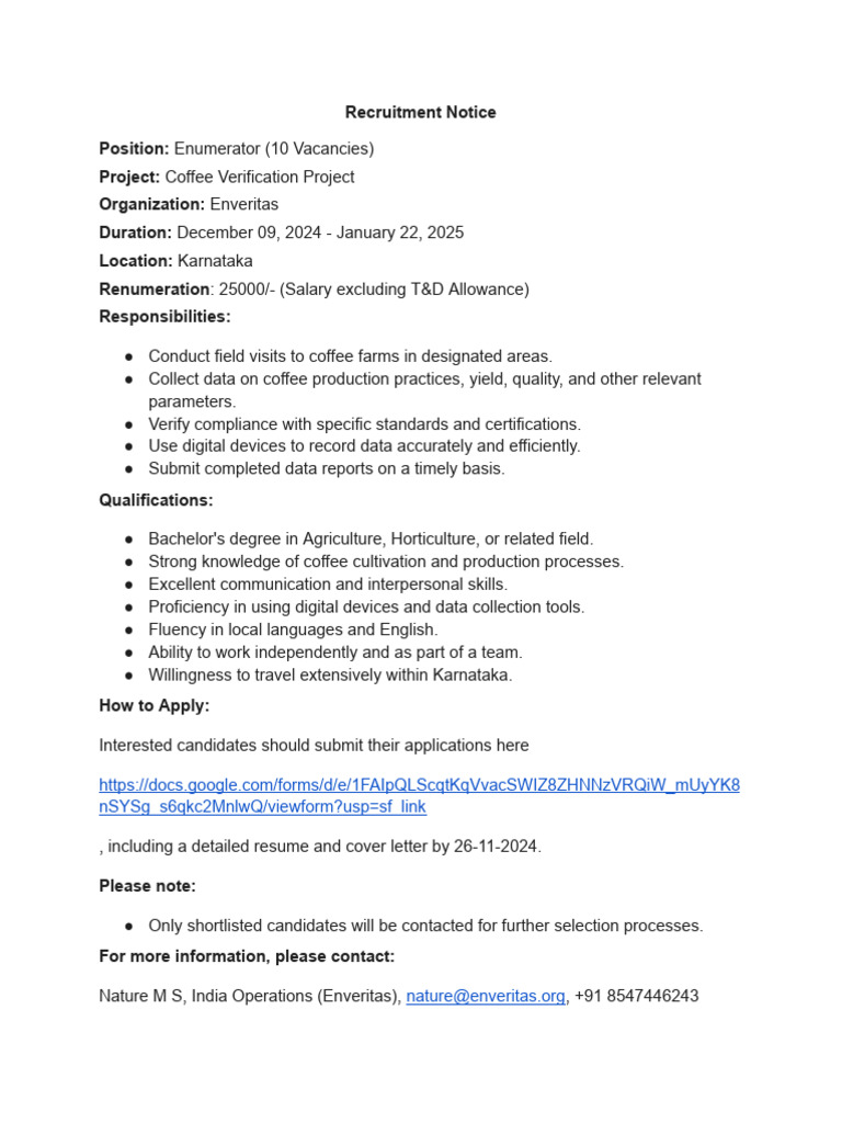 Recruitment Notice Karnataka | PDF | Business | Computers