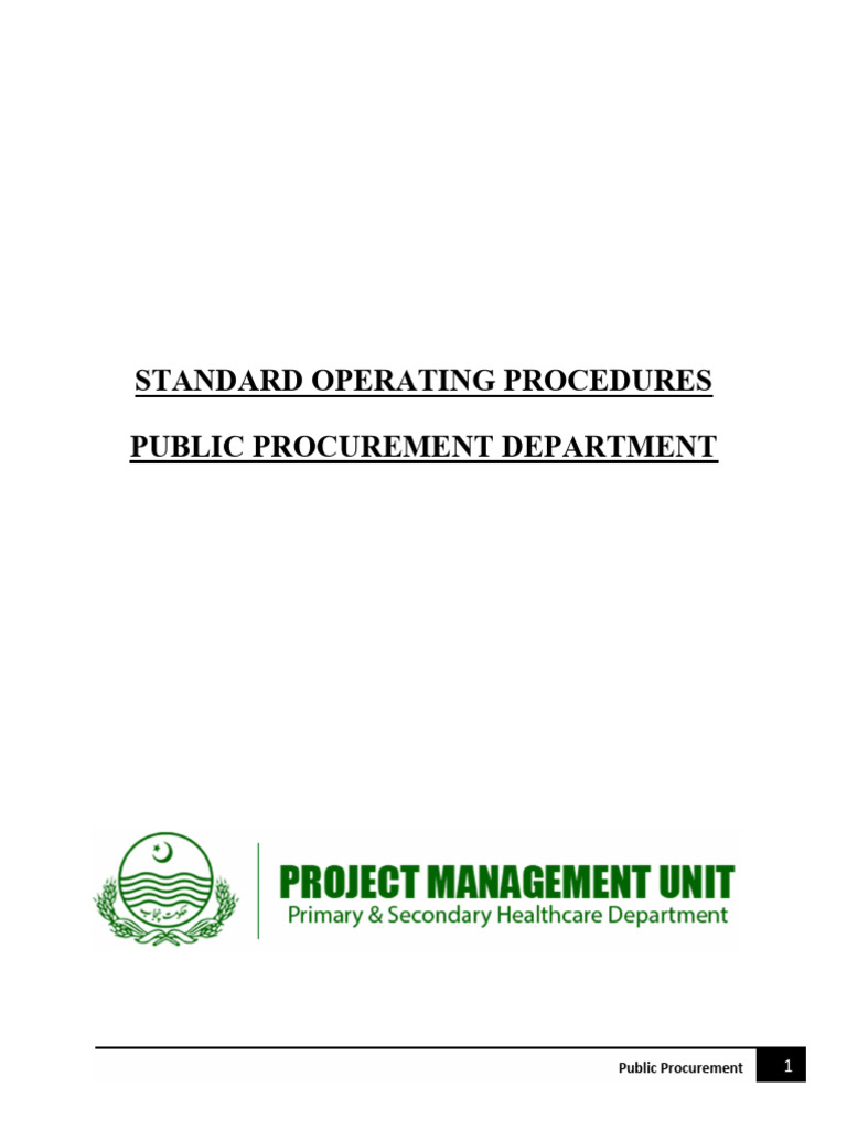 Procurement Manual | PDF | Procurement | Health Care