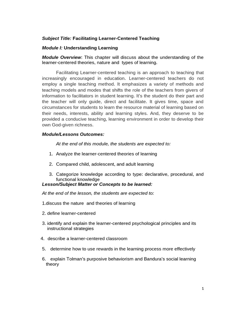 Module Prof Ed 5 | PDF | Reinforcement | Constructivism (Philosophy Of ...