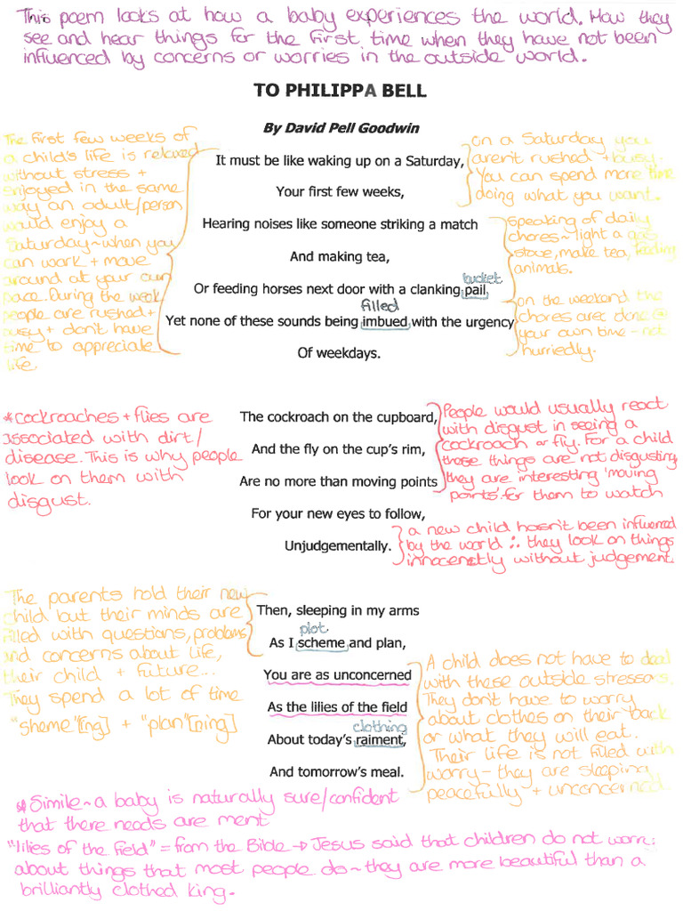 To Philippa Bell Analysis | PDF