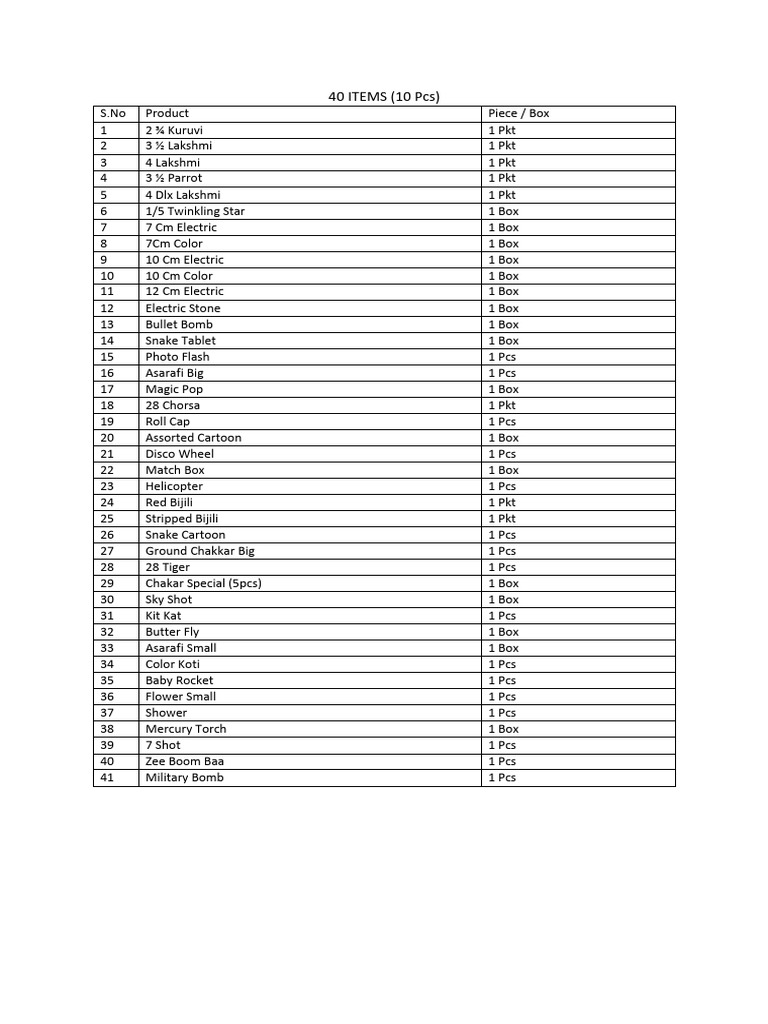Gift Box Price List | PDF