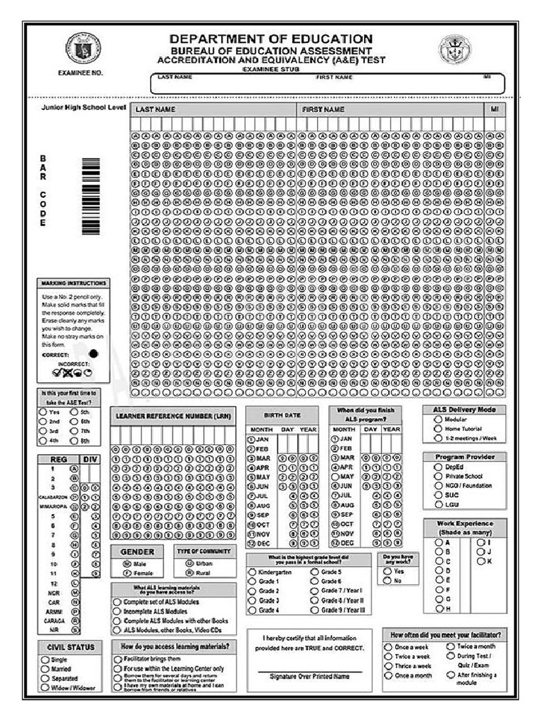 ALS ANSWER SHEET JHS Level 1 | PDF | Games & Activities | Science ...