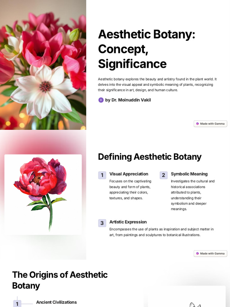 Aesthetic Botany: Beauty and Significance | PDF | Aesthetics | Beauty