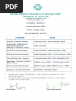 Academic Calendar 5th, 6th, 7th, 8th Semester | PDF