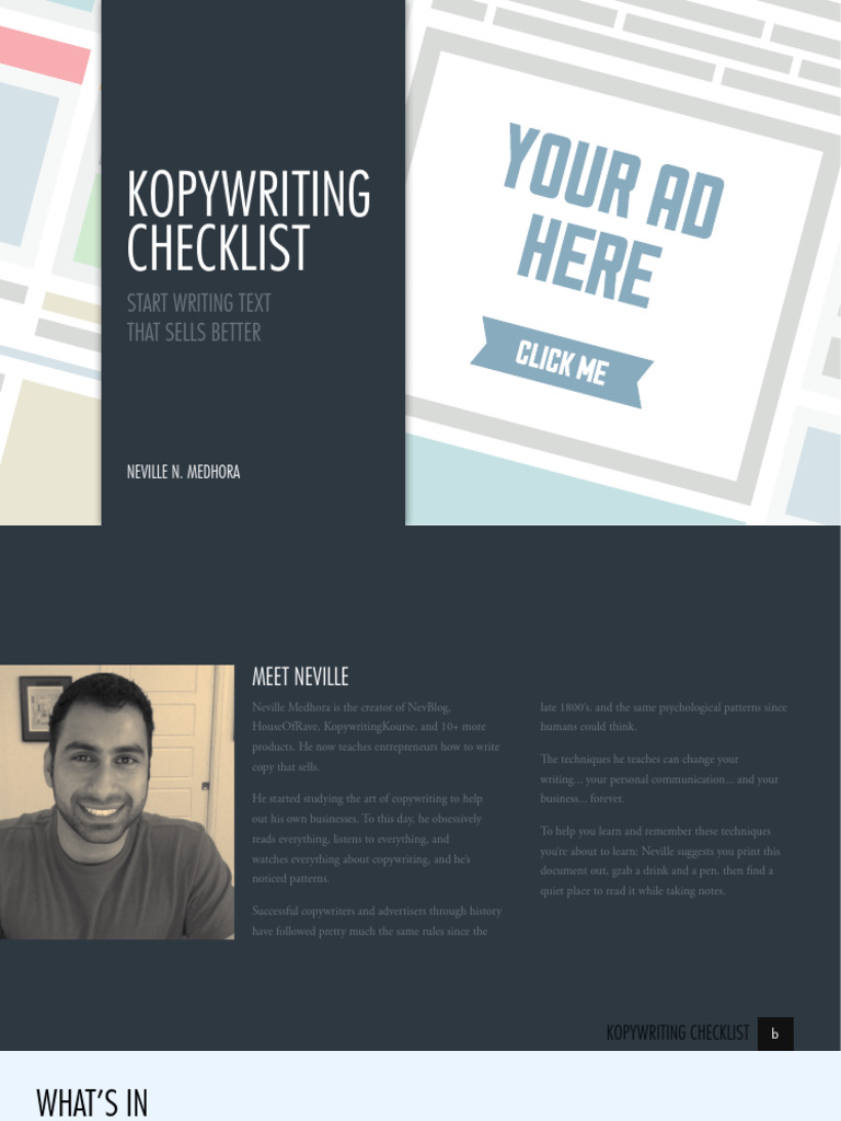 The Kopy Checklist Writing | PDF | Copywriting | Typography