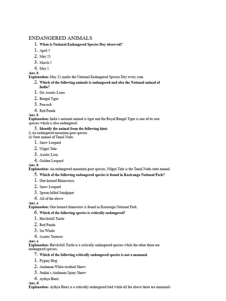Screenshot 2024-11-21 at 07.30.03 | PDF | Endangered Species | Biodiversity