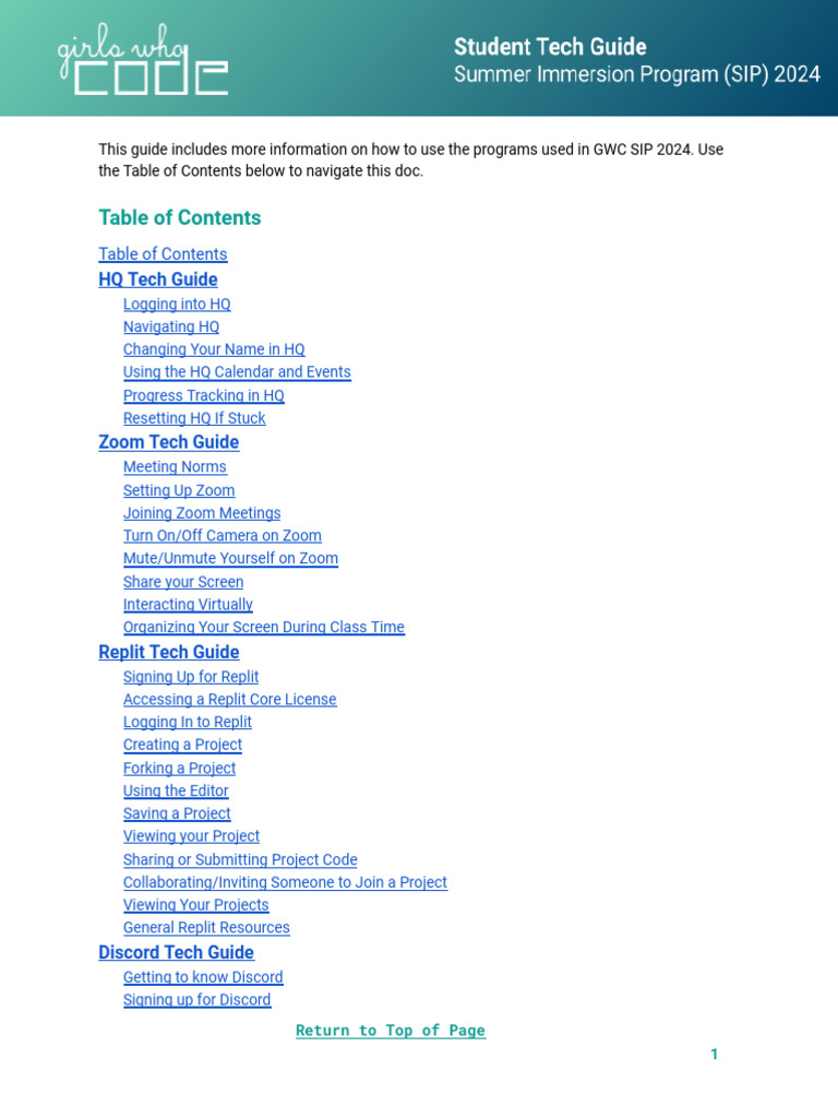 SIP 2024 Student Tech Guide | PDF | Artificial Intelligence | Intelligence (AI) & Semantics