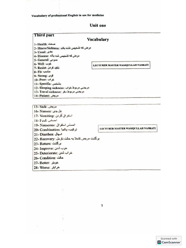 English Vocabulary 4th Semseter | PDF
