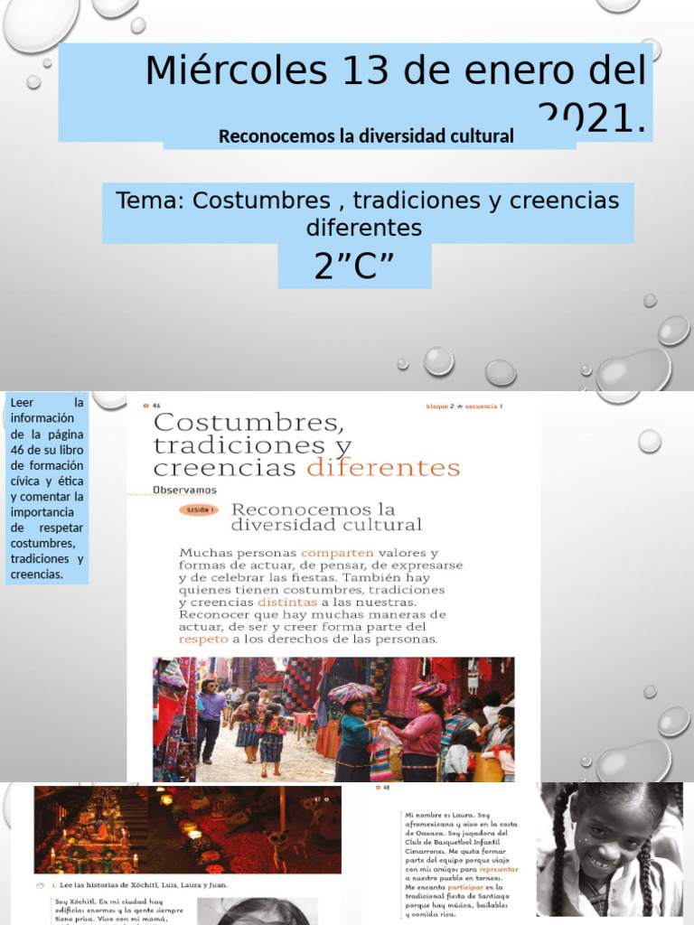 Diapositivas Formacion Civica y Etica Diversidad Cultural 13-Ene-21 | PDF