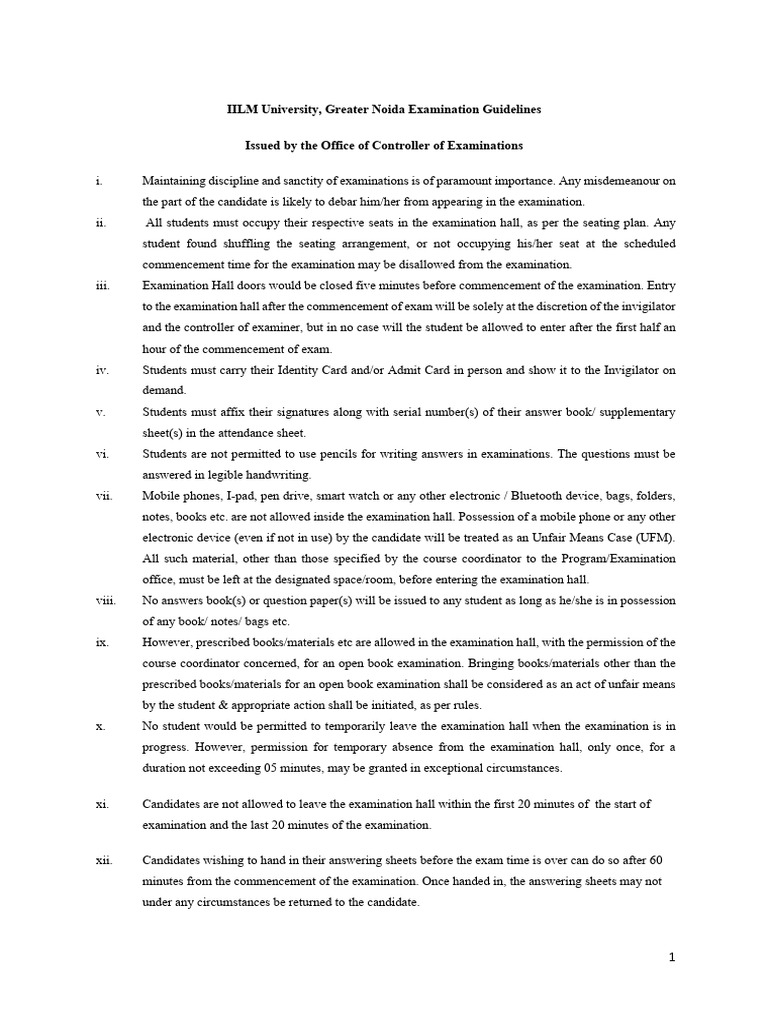 Offline Examination Student Instructuctions | PDF | Justice | Crime ...