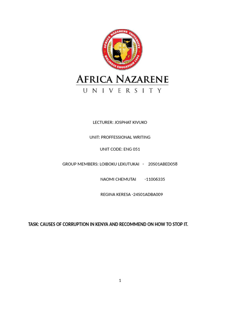 Final Academic Writing Project | PDF | Corruption | Governance