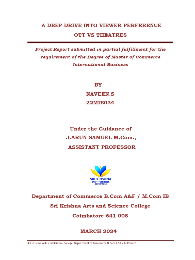 NAVEEN PROJECT Fin - Merged | PDF | Video On Demand | Streaming Media