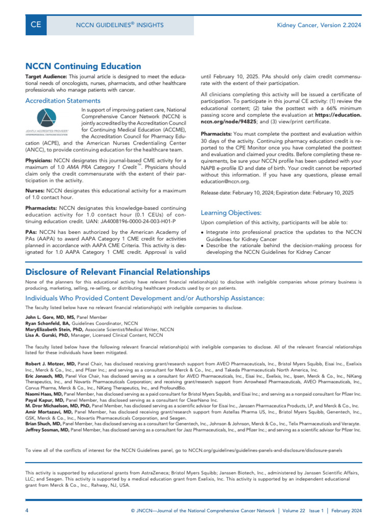 Kidney Jnccn-Article-P4 | PDF | Clinical Trial | Chemotherapy