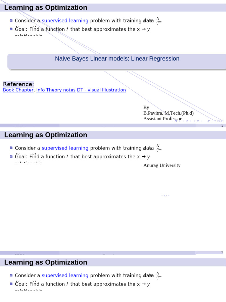 Naive Bayes Linear Models Linear Regression Pdf Regression Analysis Least Squares 4414