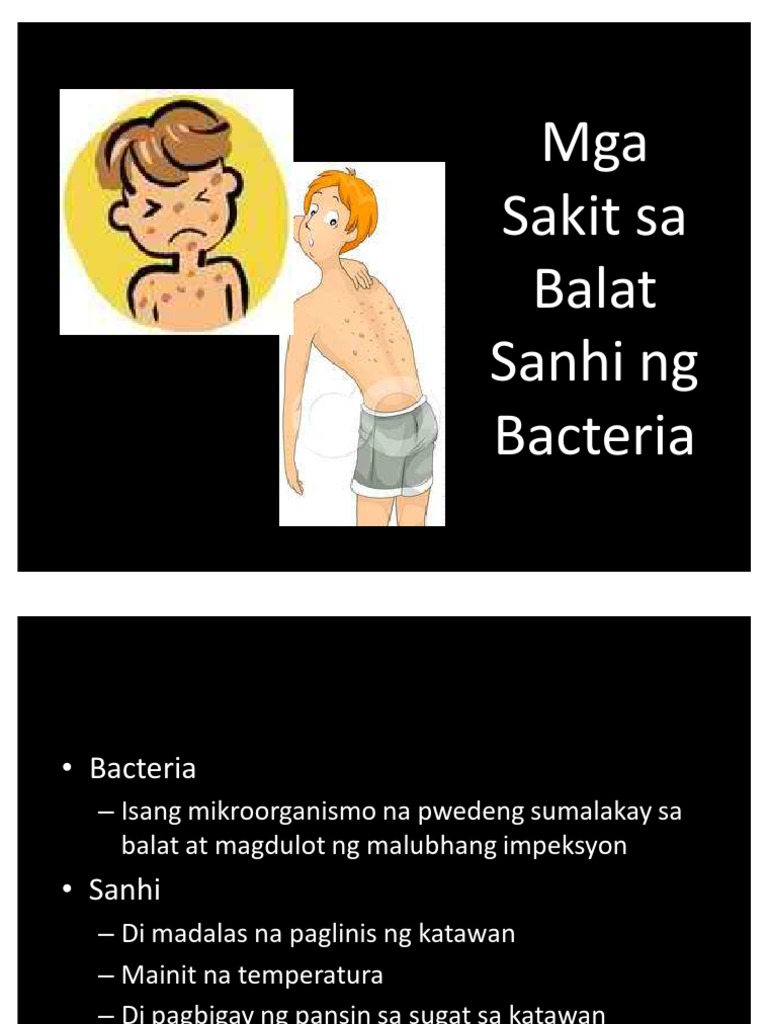 Mga Sakit Sa Balat Sanhi Ng Bacteria