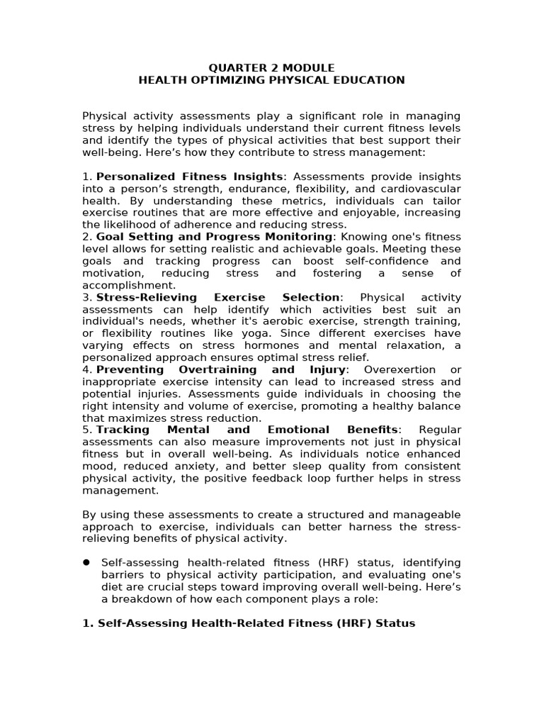 Hope Quarter 2 Module | PDF | Strength Training | Physical Fitness