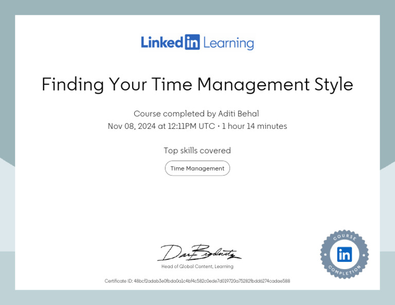 LinkedIn Learning Certificate 5 | PDF