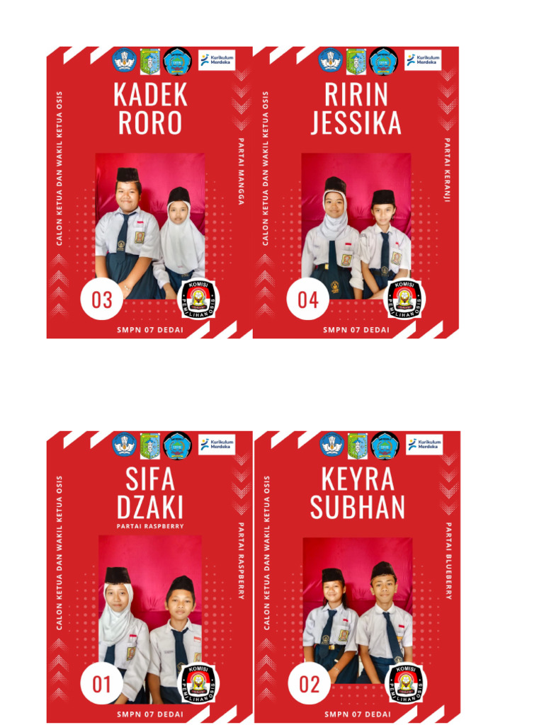 Poster Calon OSIS SMPN 07 DEDAI | PDF