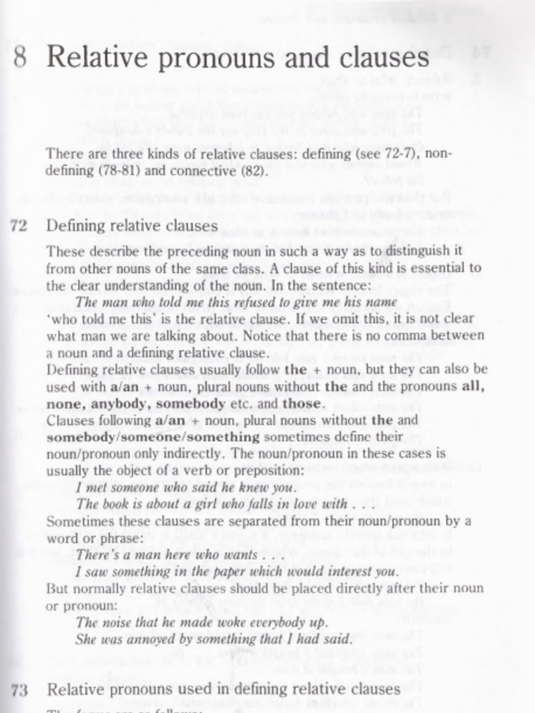 3Y Relative Clauses Theory | PDF