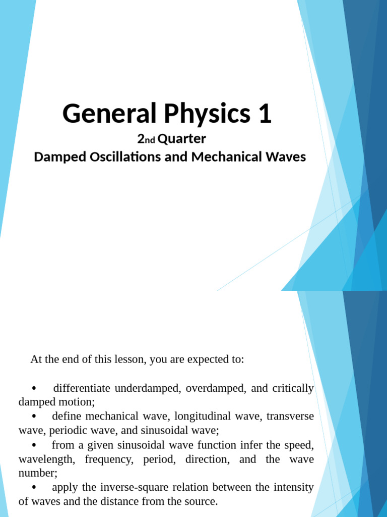 4_Q2 Physics1 | PDF | Waves | Damping
